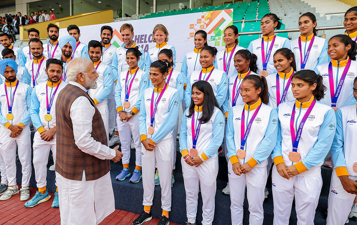 Asian Games Medal Winners Pics ప్రధాని మోదీతో ఏషియన్ గేమ్స్లో